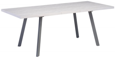 Athens Rhine Light Grey Top 6-8 Seater Extending Dining Table - 160cm ...