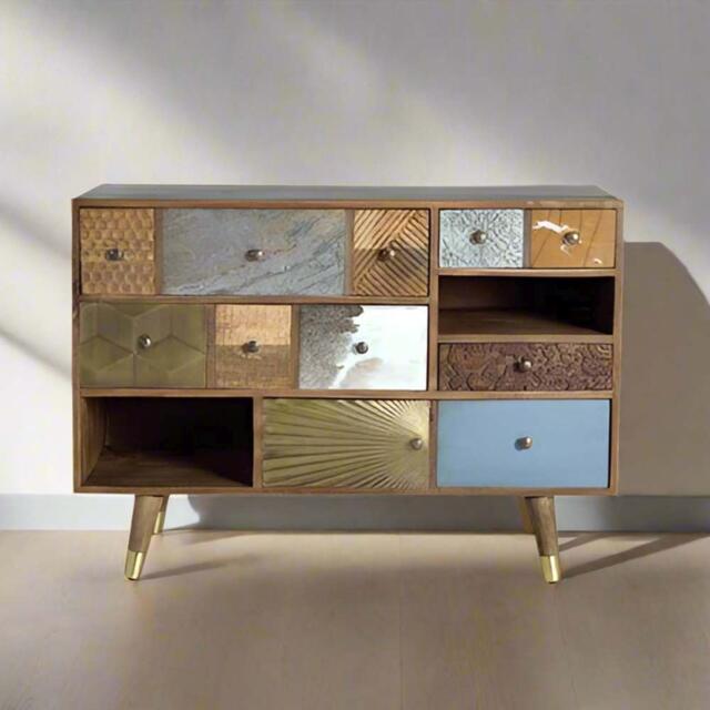 Bonham Mango Wood Multi Drawer Small Sideboard - 110cm by Choice ...
