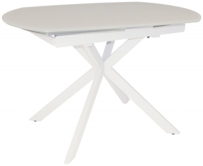 Flux White Glass 2-4 Seater Motion Swivel Extending Dining Table by ...