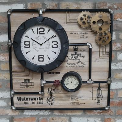 Industrial Black Metal Square Pipe Clock by Choice Furniture Superstore ...