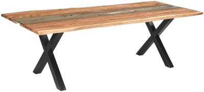 Fremantle Edge Acacia Wood River Dining Table - 8 Seater by Choice ...