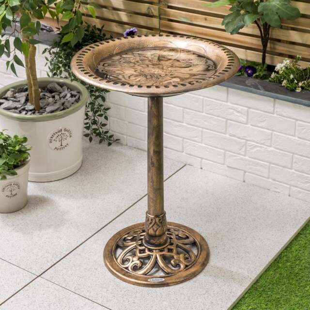 Resin Rustic Bird Bath - Christow by Christow | ufurnish.com