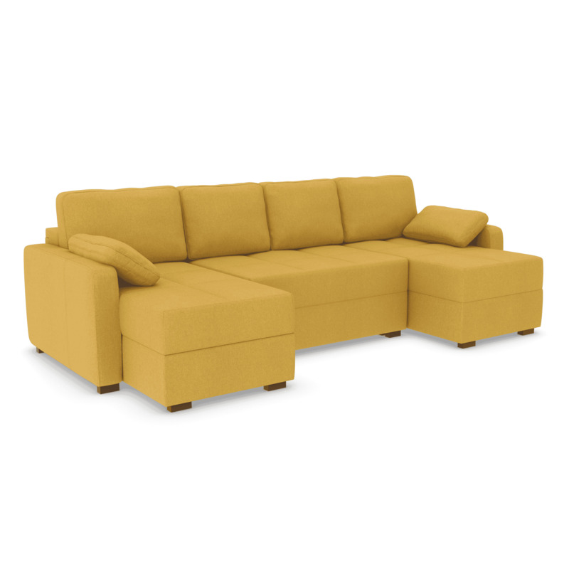 Harry Large Corner Modular Sofa Bed - Sunflower by Cocoon | ufurnish.com