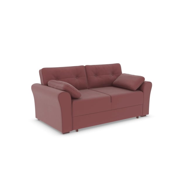Jodie Three-Seater Sofa Bed - Coral Pink by Cocoon | ufurnish.com
