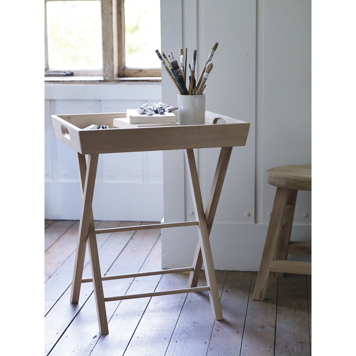 Oak Butlers Tray Table by Cox & Cox | ufurnish.com