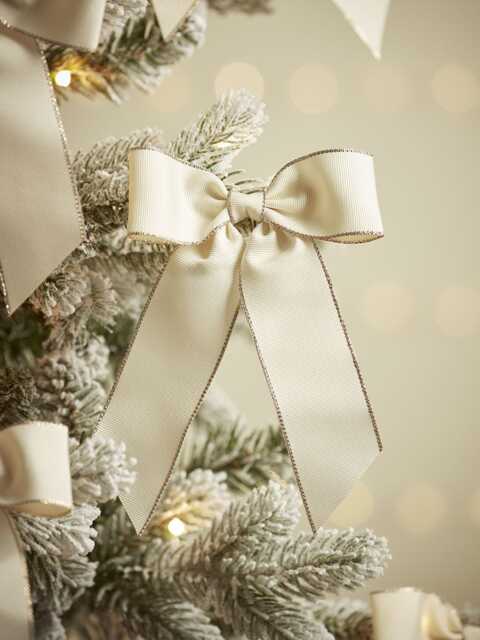 Twelve Golden Edged Grosgrain Tree Bows by Cox & Cox | ufurnish.com