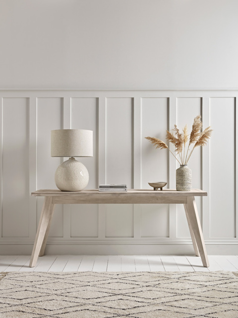 Limewashed Parquet Console Table by Cox & Cox | uFurnish.com