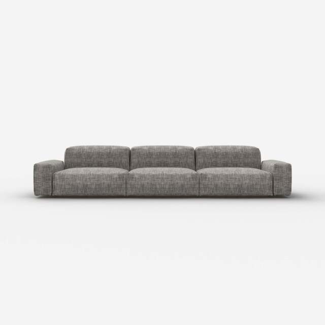 Float 5 Seater Sofa - Salt & Pepper Textured Weave by cozmo | ufurnish.com