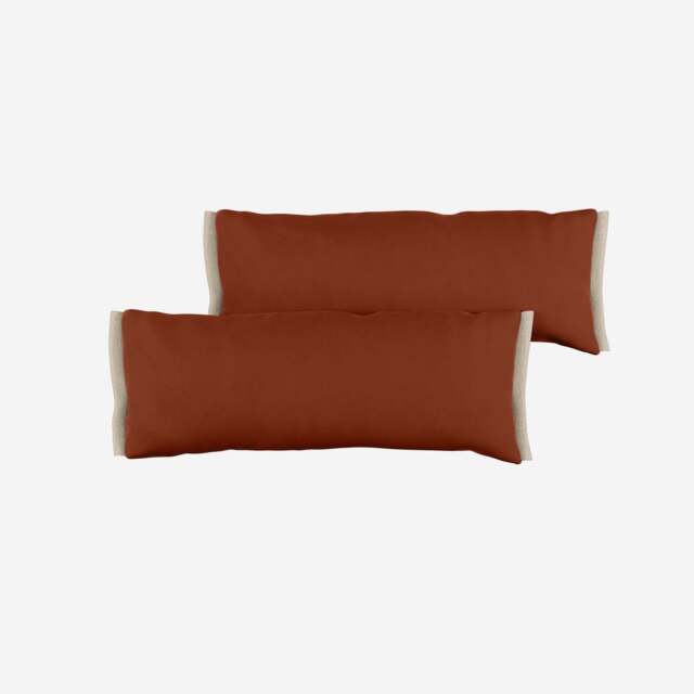 Side Cushions - Rust Velvet by cozmo | ufurnish.com