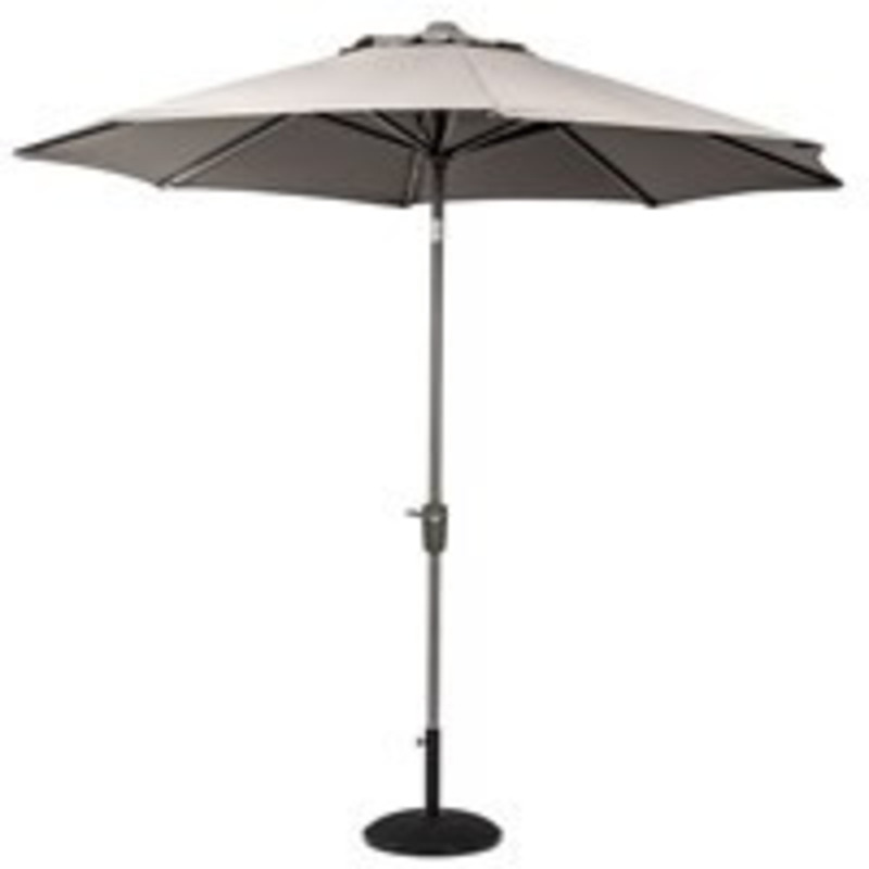 Elizabeth Aluminium Parasol in Grey - 3m by Cuckooland | ufurnish.com