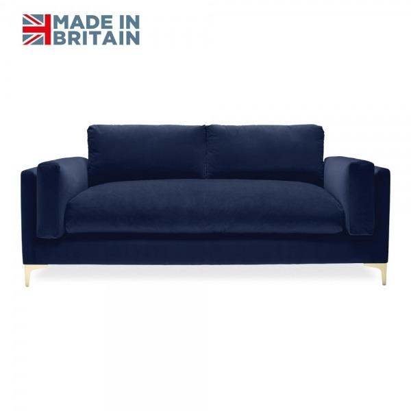 Turnham 2 Seater Sofa Royal Blue Velvet by Cult Furniture | ufurnish.com