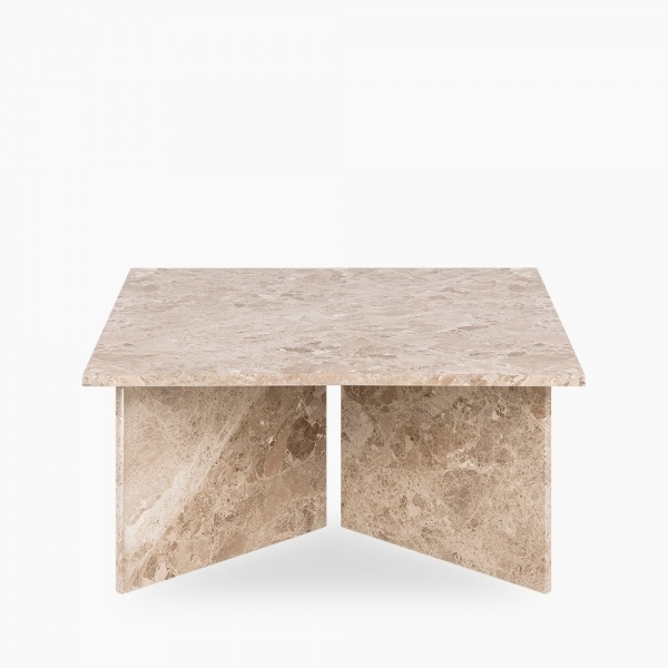 Vega Square Coffee Table, Latte Marble by Cult Furniture | ufurnish.com
