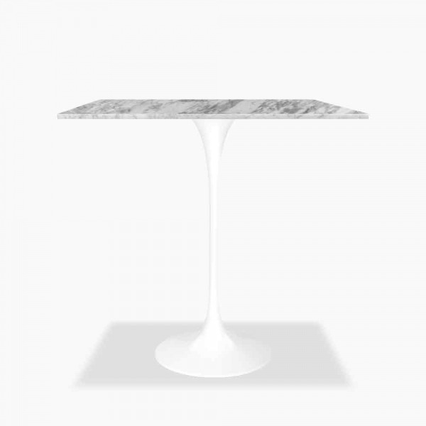 £140 Off Fulham Square Bar Table, White Marble & White Size: 80cm by ...