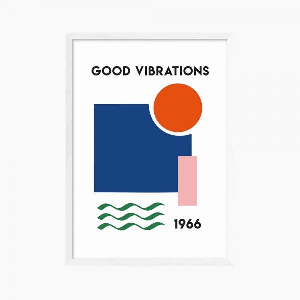 Good Vibrations Graphic Print Colour: White, Size: A1 by Cult Furniture ...
