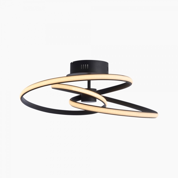 Cara Flush Ceiling Light, Black by Cult Furniture | uFurnish.com