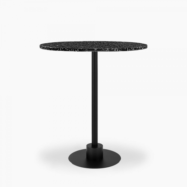 £110 Off Harrow Round Bar Table, Black Terrazzo & Black Size: 70cm by ...