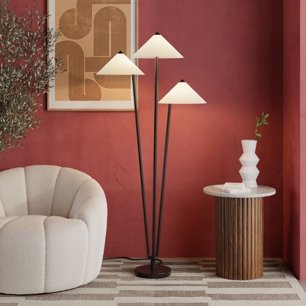 Chilton Floor Lamp, Cream & Black by Cult Furniture | ufurnish.com