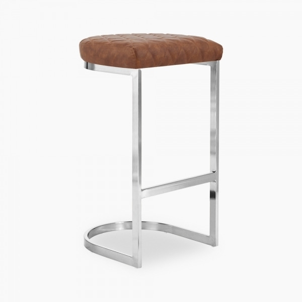 £70 Off Matteo Bar Stool, Tan Leg Colour: Chrome by Cult Furniture ...