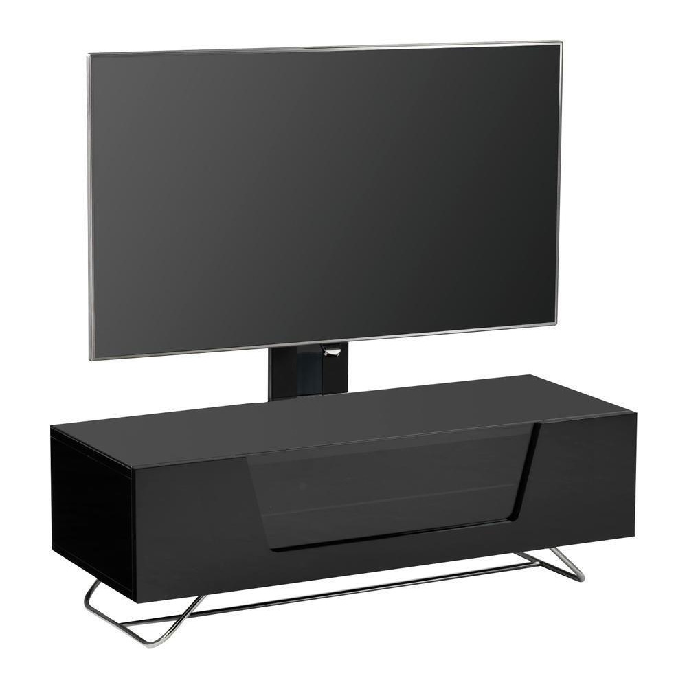 ALPHASON Chromium 2 Cantilever CRO2-1200BKT-BK 1200 mm TV Stand with Bracket - Black, Black by ...