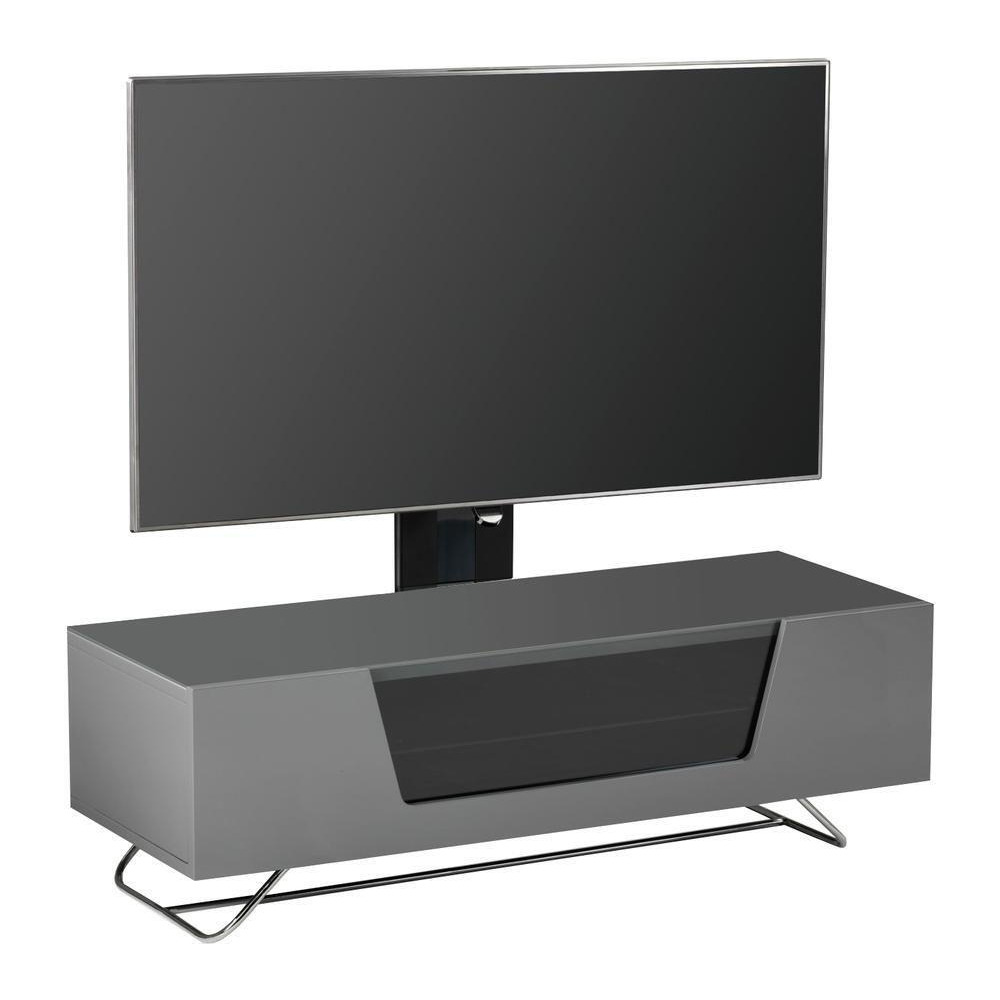 ALPHASON Chromium 2 Cantilever CRO2-1200BKT-GR 1200 mm TV Stand with Bracket - Grey, Silver/Grey ...