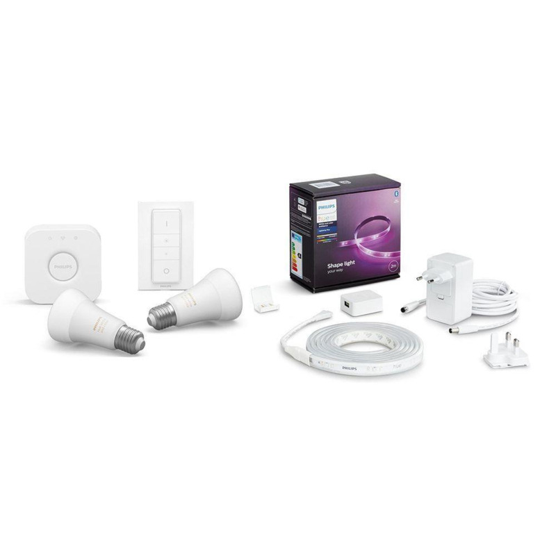 Philips Hue White & Colour Ambiance Smart Lighting Starter Kit, Bridge ...