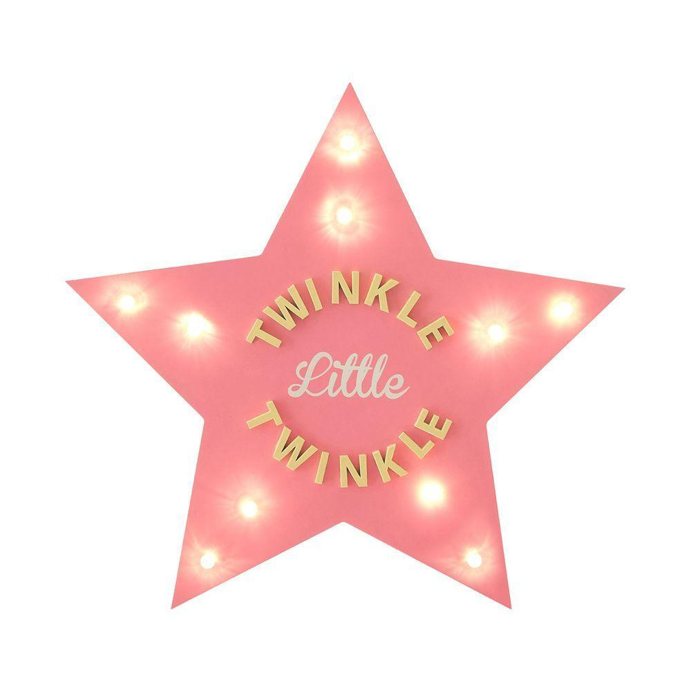 PREMIER KIDS Twinkle Twinkle LED Light Star - Pink by Currys | ufurnish.com