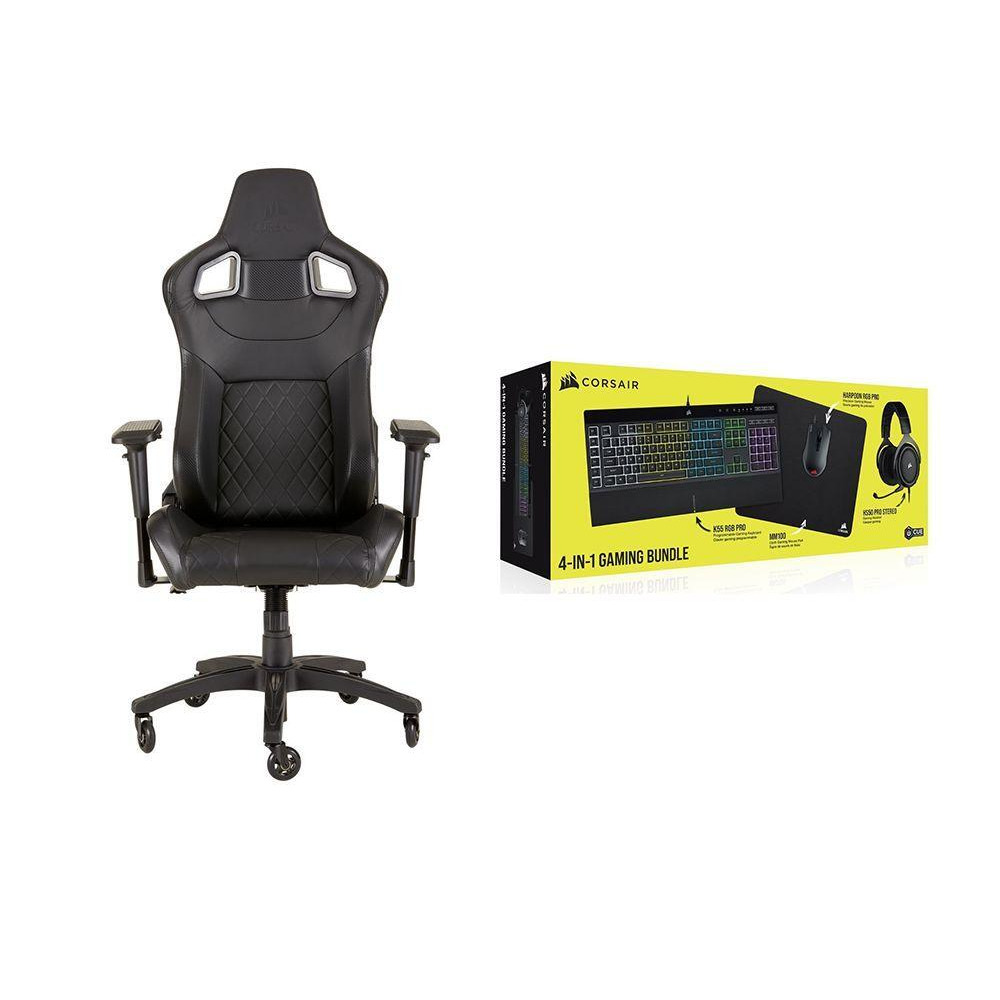 Corsair T1 Race Gaming Chair & 4-in-1 Gaming Set Bundle by Currys ...