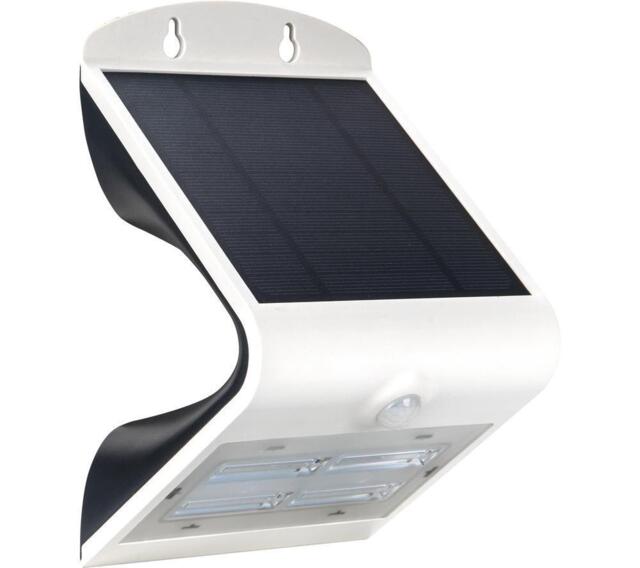 LUCECO Guardian Outdoor Solar LED Wall Light with PIR Motion Sensor ...