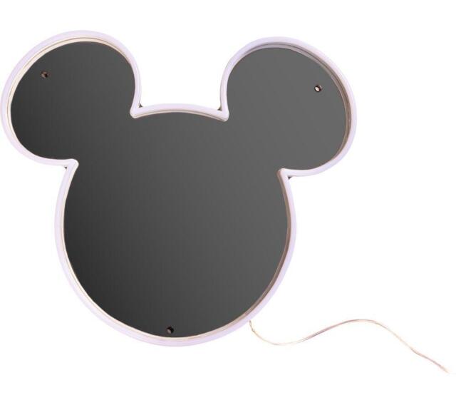 YELLOWPOP Disney Mickey Mouse LED Wall Lamp Mirror - White & Silver by ...