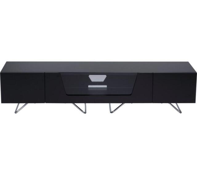 Alphason Chromium 2 1600 TV Stand - Black, Black by Currys | ufurnish.com