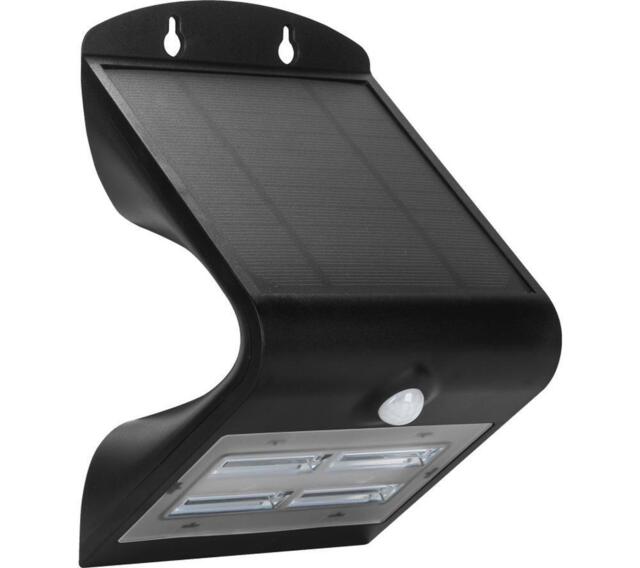 LUCECO Guardian Solar LED Wall Light with PIR Motion Sensor - Black by ...
