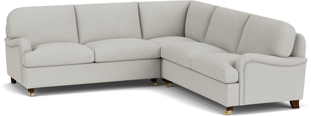 Light Grey Fabric 3X3 Seater Corner Sofa - Traditional Style Custom ...