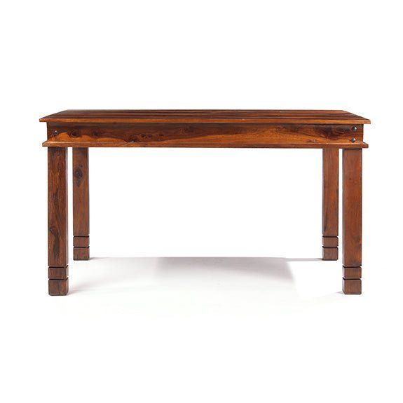 Jaipur Sheesham Chunky Dining Table 140cm Wide by Debenhams | ufurnish.com