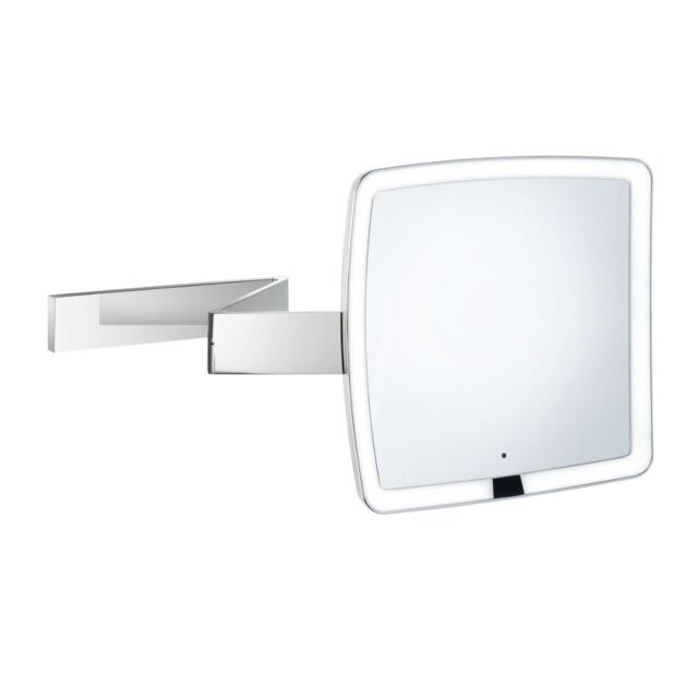 Chrome Shaving/Make Up LED Mirror 7x Magnification Wall Mounted by ...