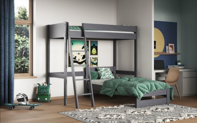 Tera Solid Wood High Sleeper with Single Bed by Debenhams | ufurnish.com