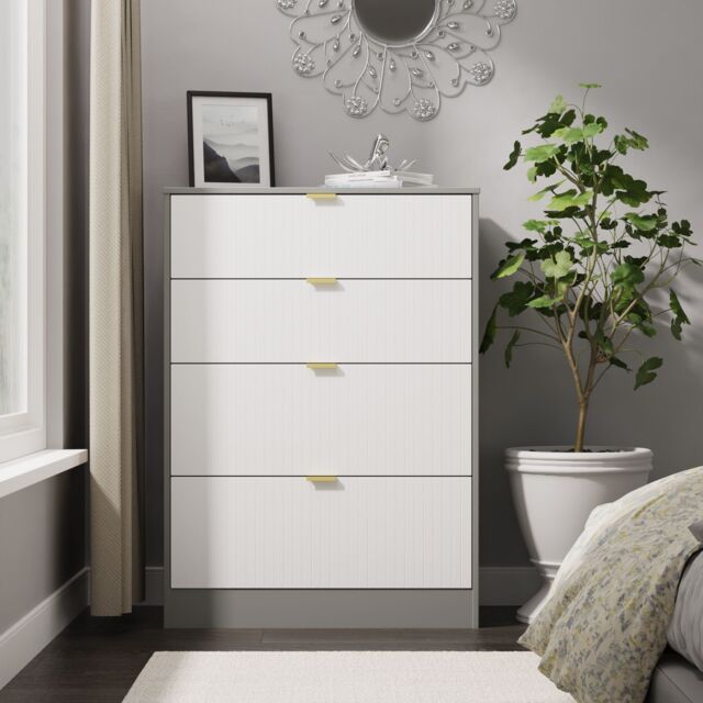 Ready Assembled 2 U Denver 4 Drawer Deep Chest (Ready Assembled) in Mid ...