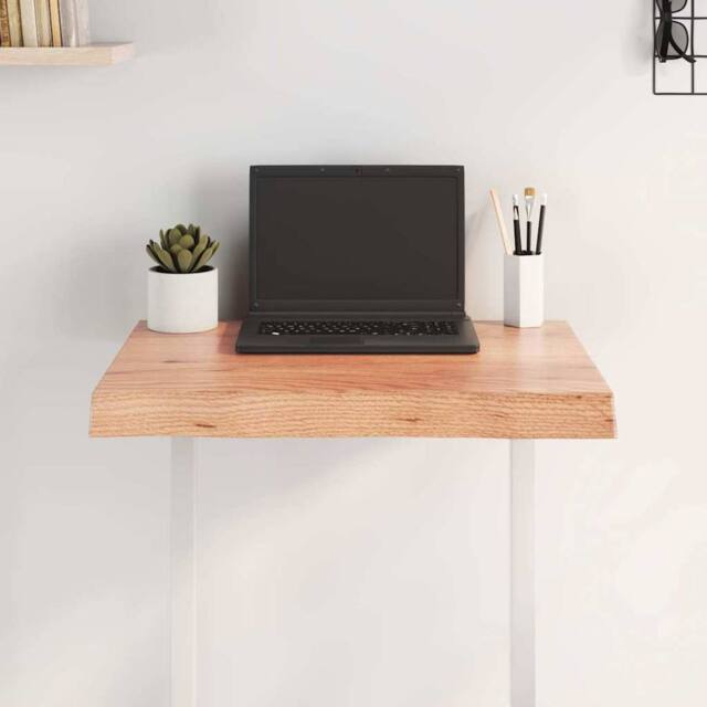 Berkfield Home Table Top Light Brown 60x50x(2-6) cm Treated Solid Wood ...