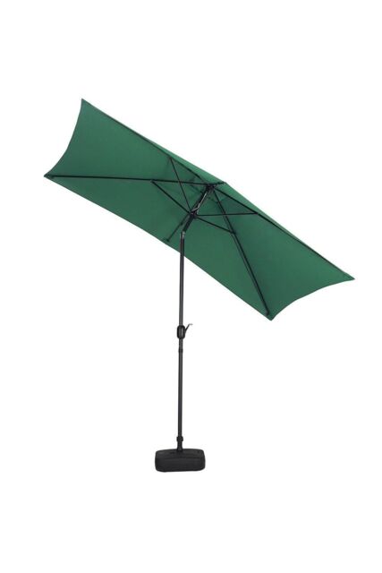 Rectangular Green Waterproof Parasol for Outdoor with Plastic Fillable ...