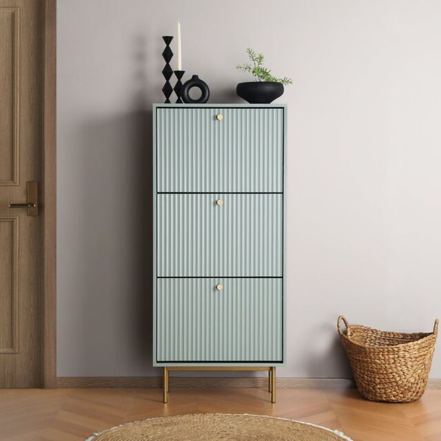 Devon - Shoe Cabinet - Sage by Debenhams | ufurnish.com
