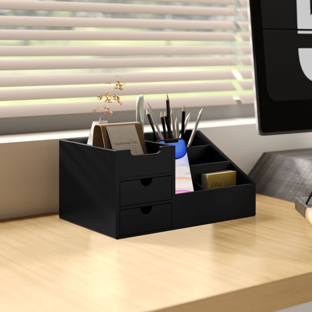 Organiser Holder Multi-Function Storage Caddy Drawers Black by ...