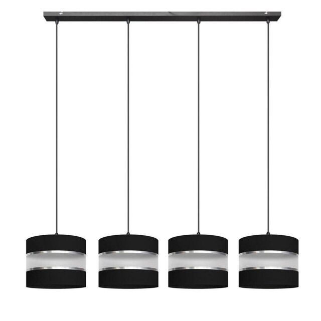 Helen Straight Bar Pendant Ceiling Light Black Silver 100cm by ...