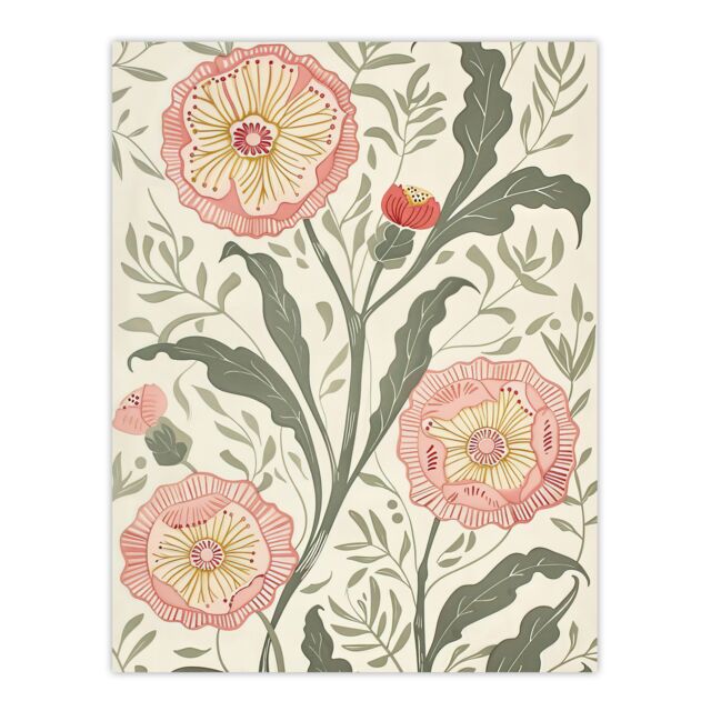 "Artery8 Pink Carnations in Bloom Artwork Pastel Floral Wall Art Print ...