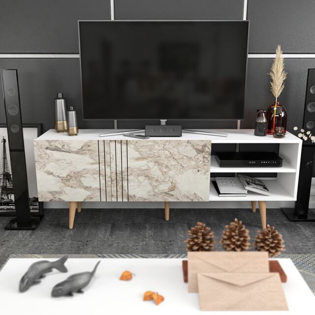 Ronas 160cm Wide Modern TV Stand Media Console for TVs up to 72 inch by ...