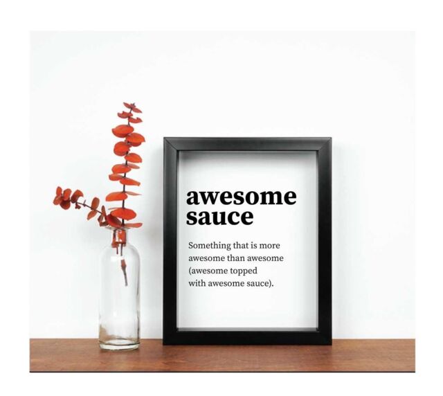 Awesome Sauce Definition Inspirational Quote in Frame by Debenhams ...
