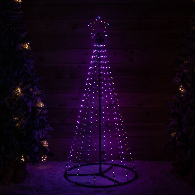Samuel Alexander 1.4m Light up Christmas Pyramid Cone Tree with 308 ...