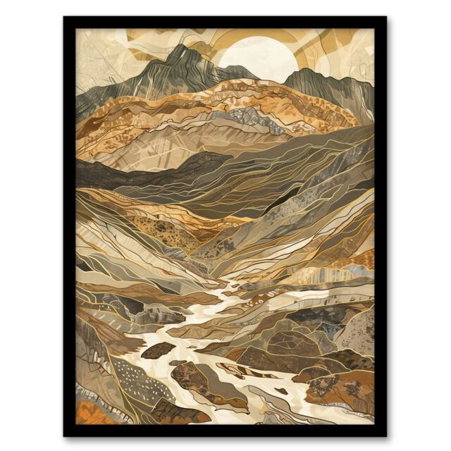 "Artery8 Old Man Of Coniston Sunrise Iconic Landscape Framed Art Print ...