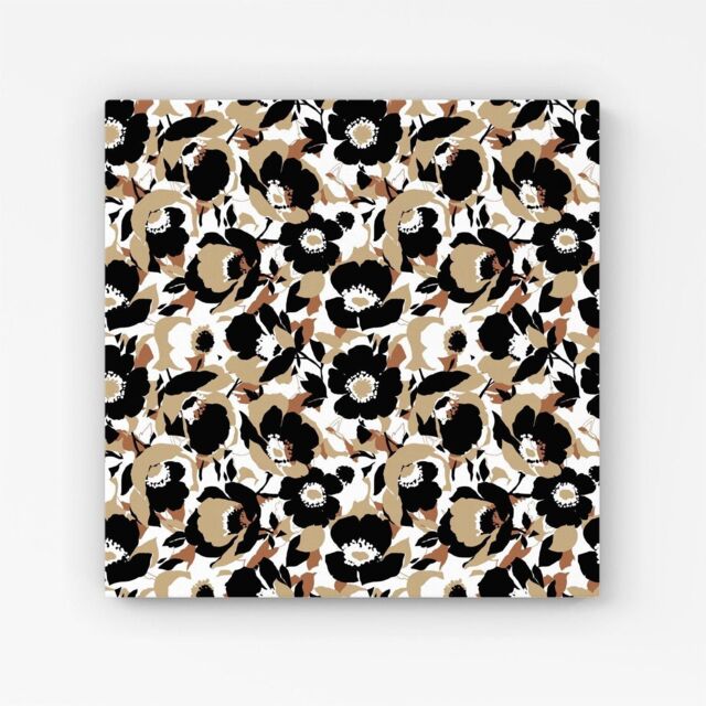 Modern Flower Pattern Canvas by Debenhams | ufurnish.com