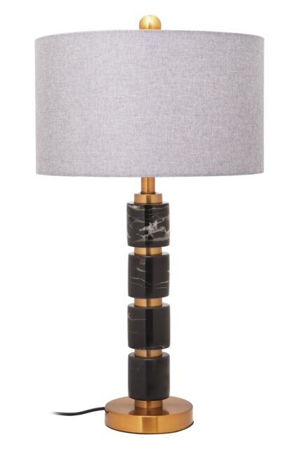 Marmo Grey Fabric Shade Table Lamp by Debenhams | ufurnish.com