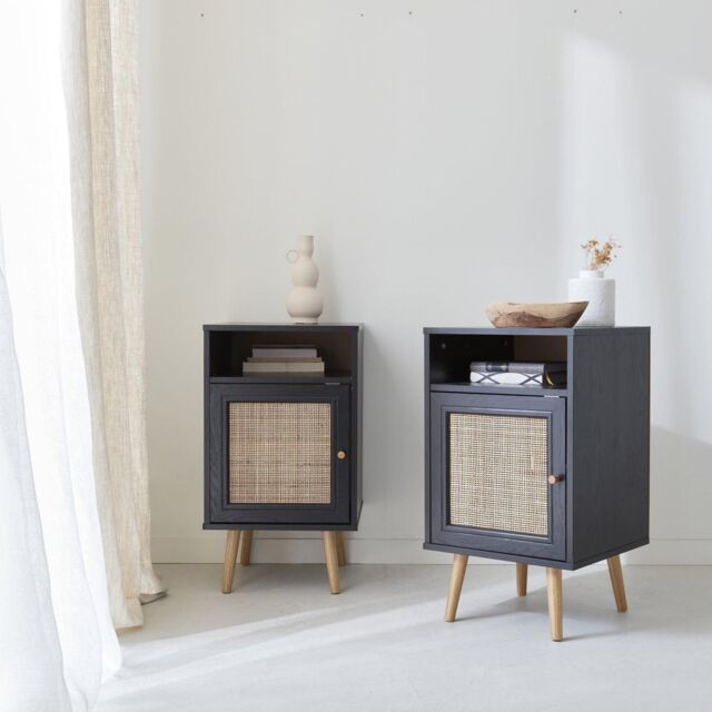 Pair Of Scandi-style Bedside Tables With Cupboard by Debenhams ...
