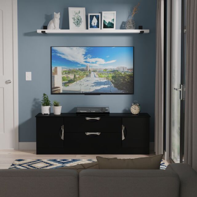 Ready Assembled 2 U Holborn 2 Door 2 Drawer Superwide TV Unit (Ready ...